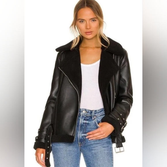 LBLC the label | Jackets & Coats | Lblc Black Vegan Leather Oversized ...